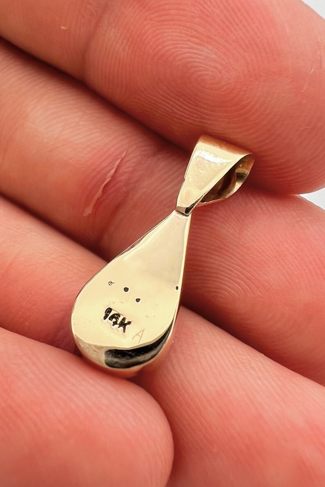 Navajo 14k Yellow Gold Natural Fire Opal & Mediterranean Coral Teardrop ...