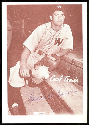 CECIL TRAVIS HAND SIGNED auto AUTOGRAPH N Y YANKEES TEAM PHOTO CARD | eBay