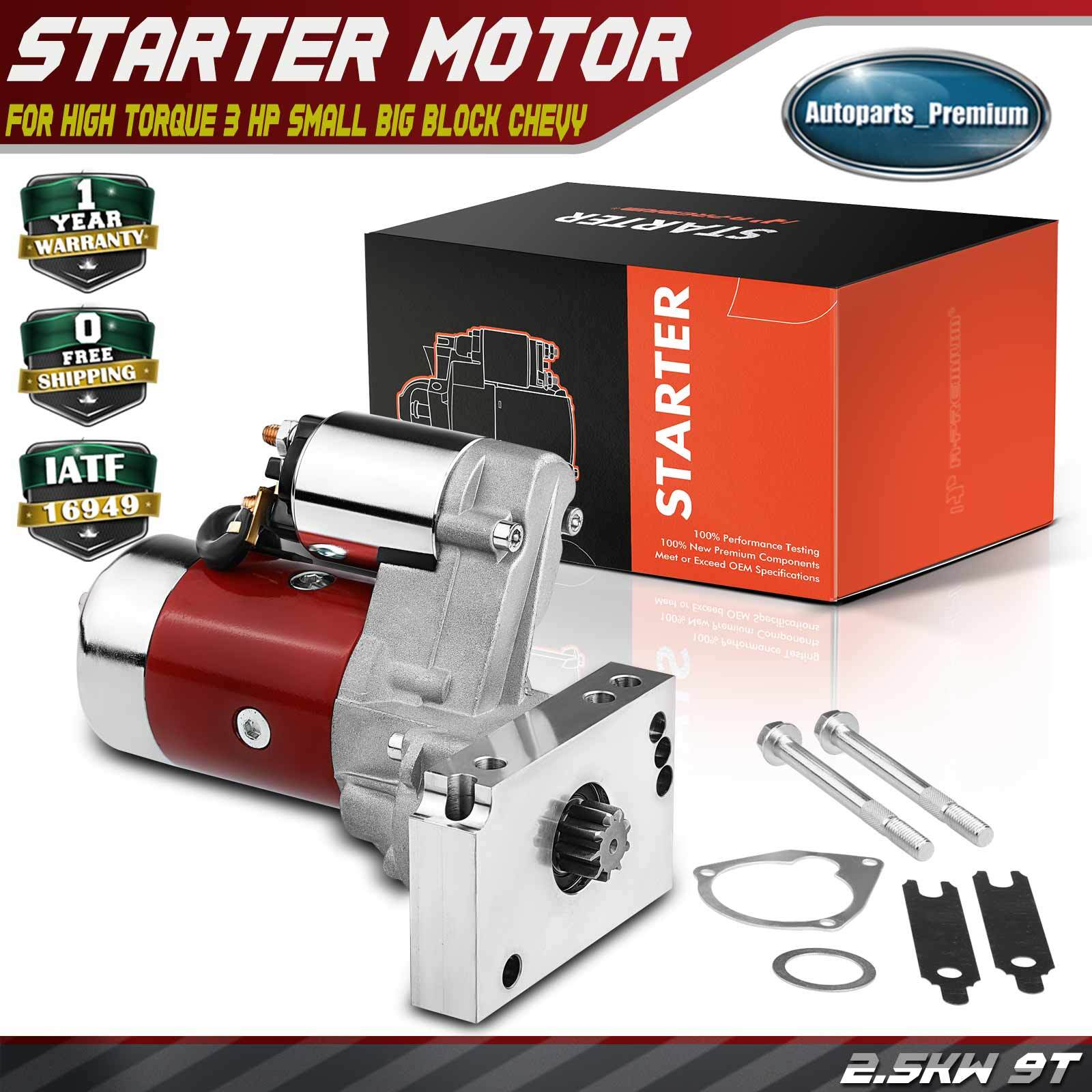 Starter Motor for High Torque 3 HP Small Big Block Chevy 305 350 2.5KW ...