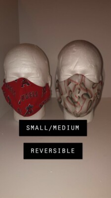 MLB Anaheim Angels Baseball Reversible Cotton Fabric Face Mask ...