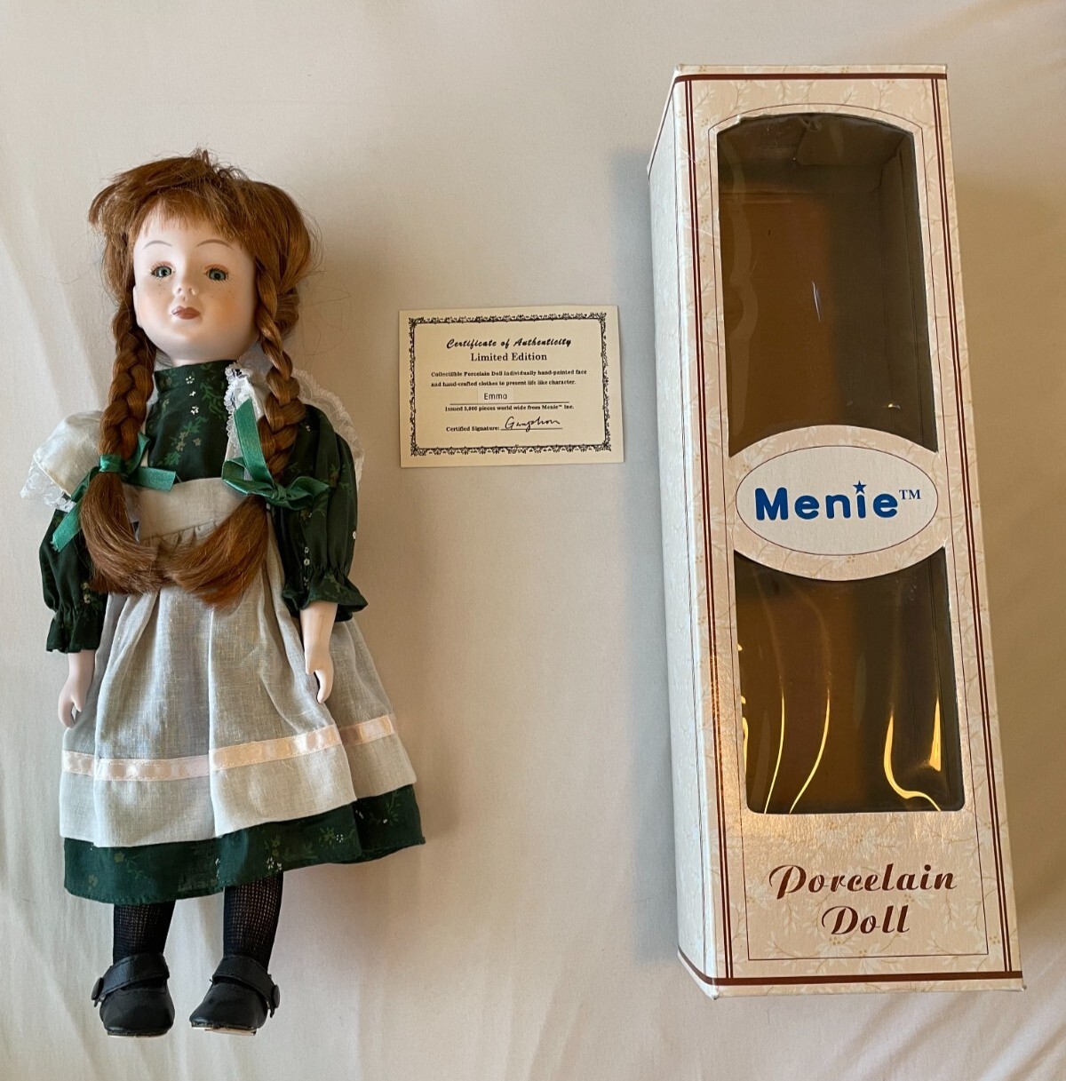 Menie Limited Edition Emma Porcelain Doll with Box & Certificate of ...