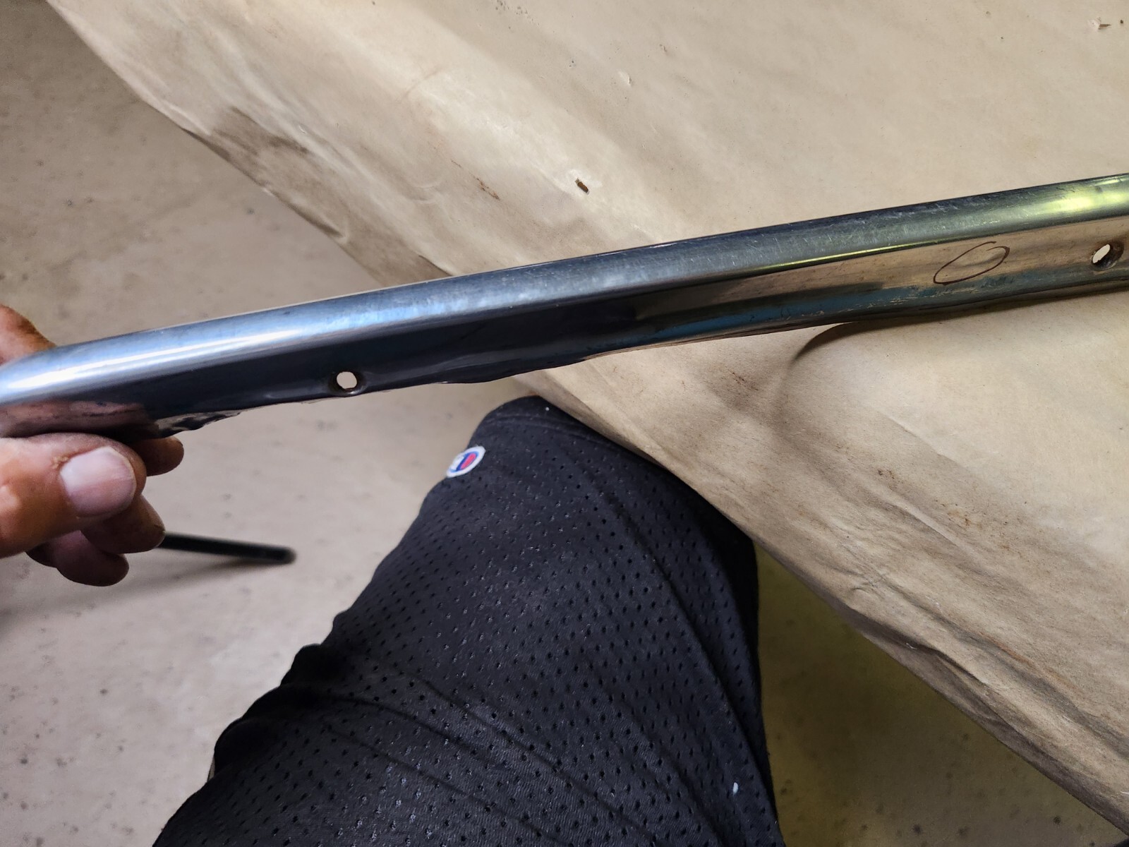 1955 1956 1957 Chevy Nomad Safari SS Over Door Drip Rail Trim Driver ...