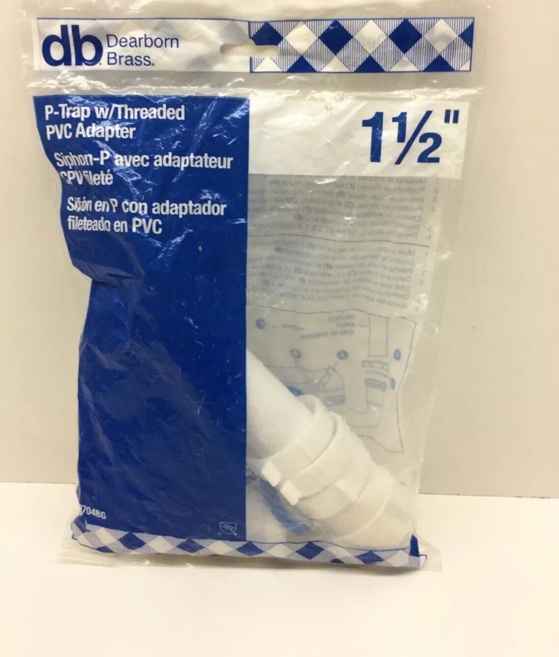 Dearborn Brass(db ).P-Trap w/Threaded PVC Adapter Bagged P9704BG. Lot ...