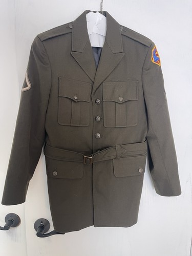 Men's Army Green Service Uniform AGSU Coat Officer or Enlisted 38 | eBay