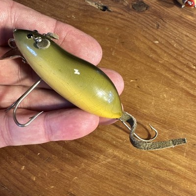 Vintage Heddon Dowagiac Meadow Mouse Fishing Lure. Leather ears and ...
