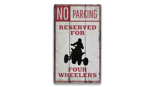 Four Wheeler Parking Vintage Distressed Sign, Personalized Wood Sign | eBay