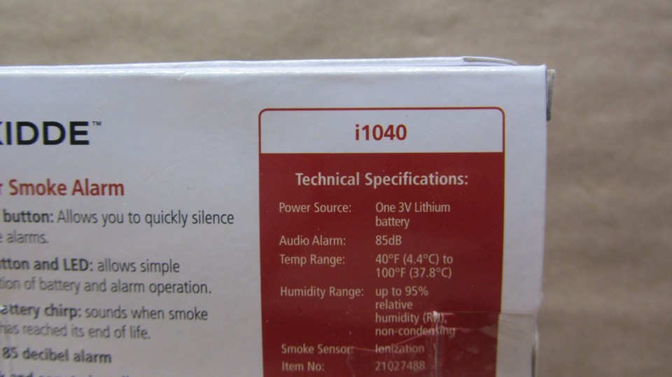 Kidde i1040 Micro 4 in. Battery Powered Smoke Detector with Ionization ...