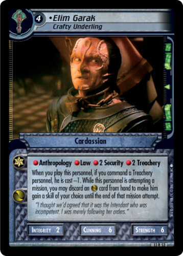 Star Trek 2E: Elim Garak, Crafty Underling [Moderately Played] In a ...