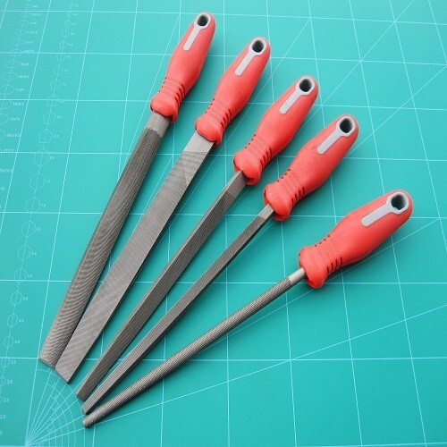 5 Piece 8" Hand Files Rubber Soft Grip Handles | eBay UK
