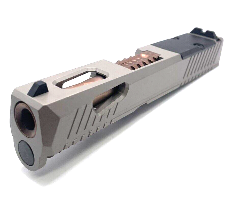 Hight Table Glock 26 G26 Gen 3 Nickel Slide RMR Cut Copper Crowned ...