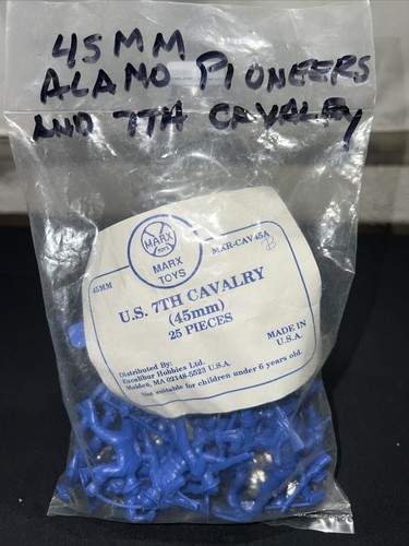 MARX TOYS plastic 45 Mm U.S. 7th Cavalry figure lot Álamo Pioneers 25 ...