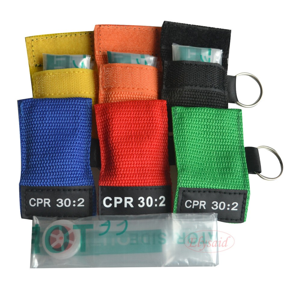 Wholesale First Aid Resuscitation 30:2 CPR Face Mask Key-ring Mouth to ...
