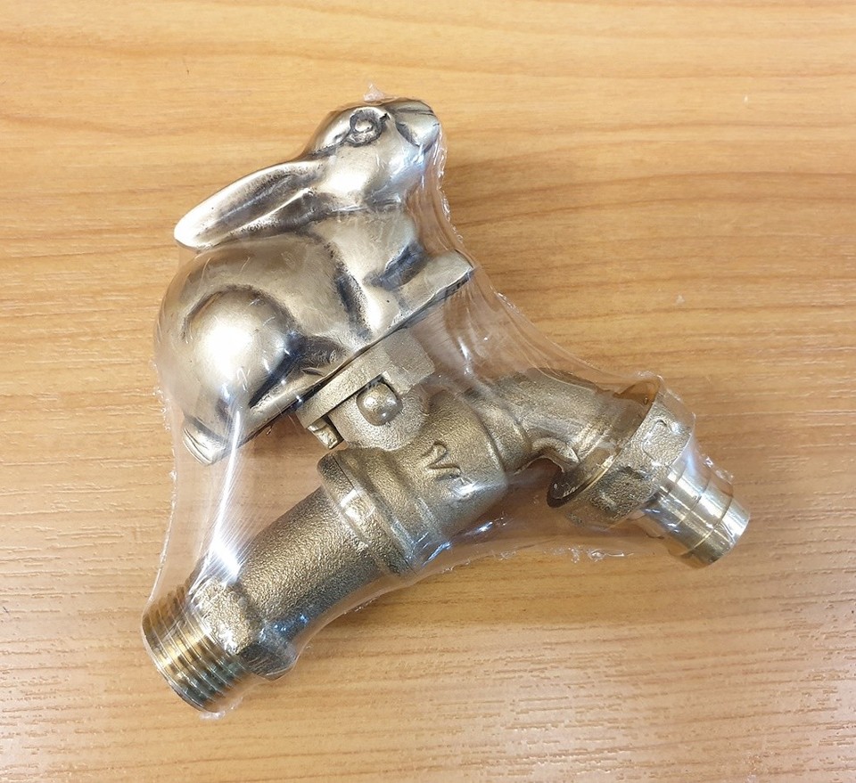 Brass Garden Tap Rabbit#2 Spigot Faucet Vintage Yard Water Home Decor ...