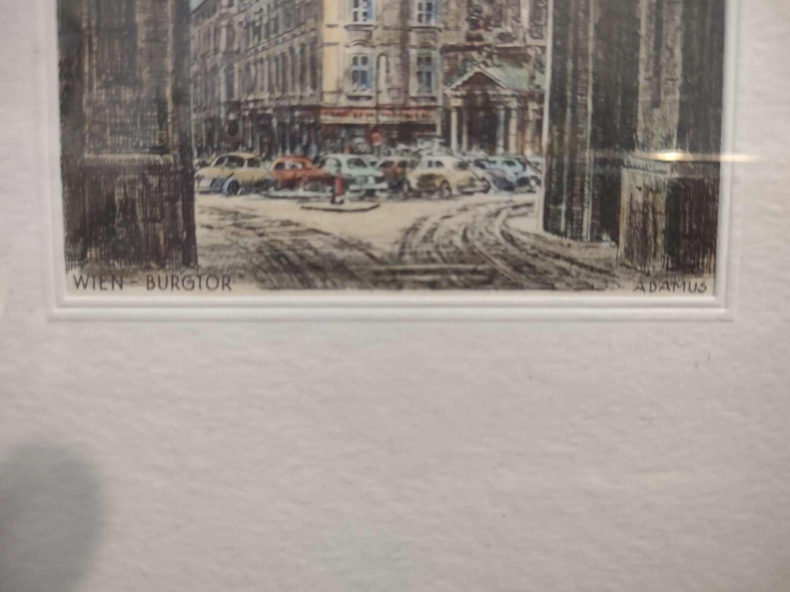 Vintage Ludwig Adamus Print Wien – Burgtor Framed Matted Signed | eBay