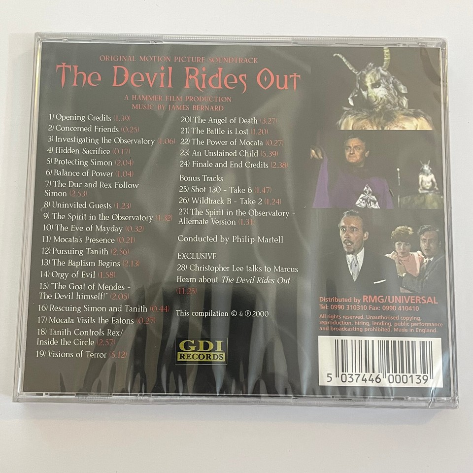The Devil Rides Out - Original Hammer Motion Picture Soundtrack CD NEW ...