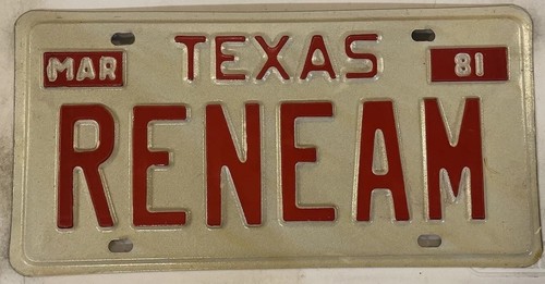 Vanity RENE AM RENEA M license plate Reginald Renato Renat Renee ...