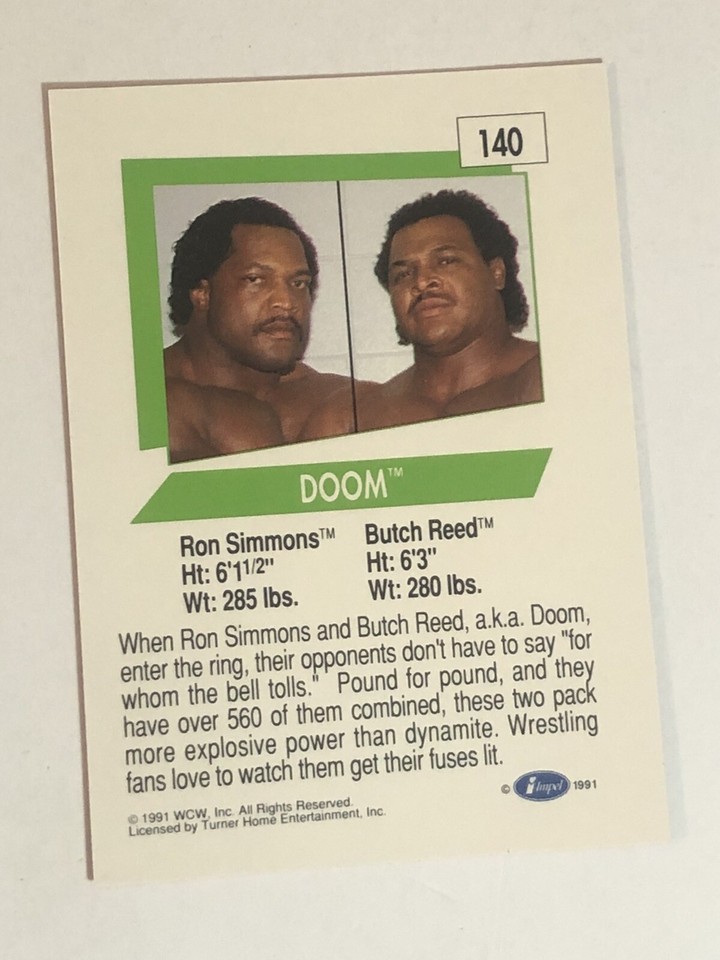 Doom WCW Trading Card World Championship Wrestling 1991 #140 | eBay