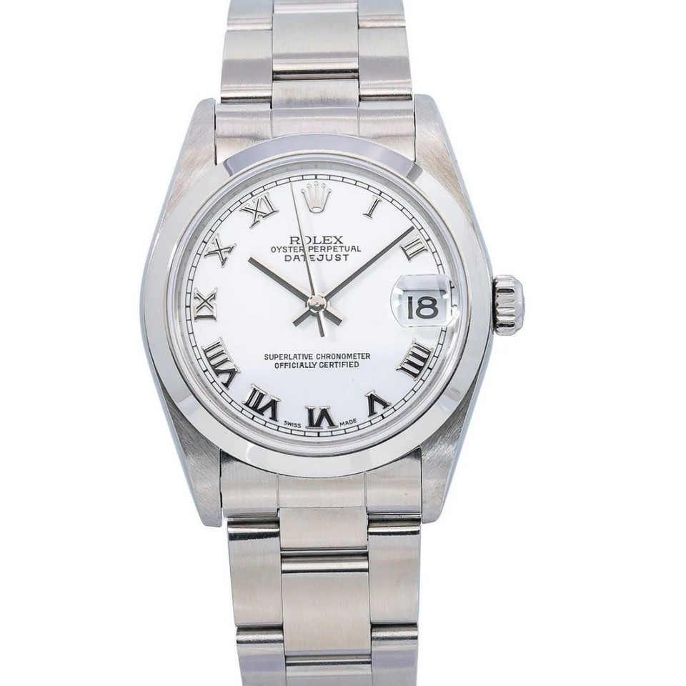 Rolex Datejust 31mm White Roman Dial Oyster Bracelet 68240 | eBay