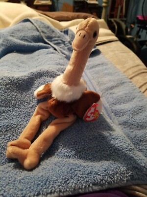 Stretch the Ostrich Ty Beanie Baby Babies MWMT 5th Generation RETIRED ...