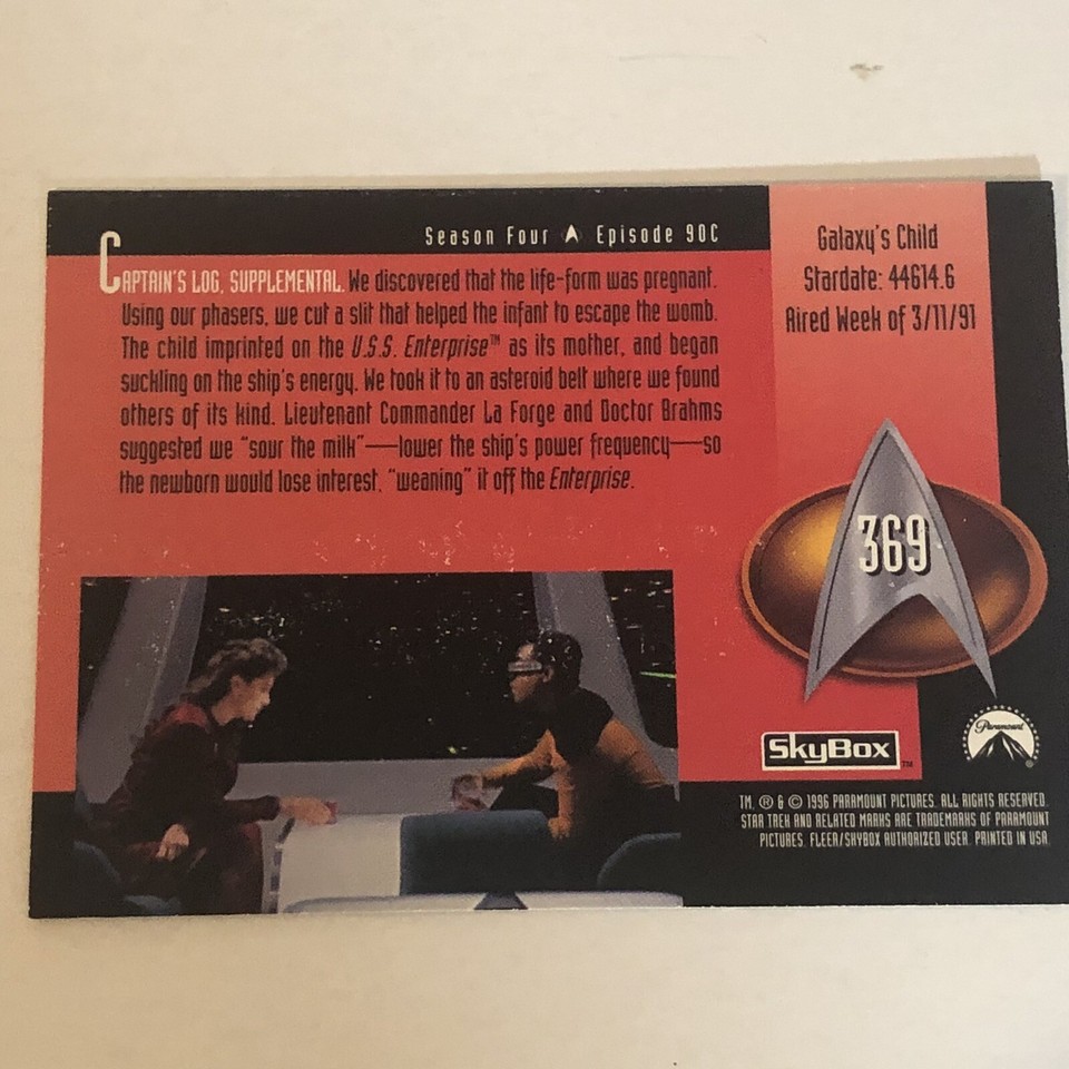 Star Trek The Next Generation Trading Card Season 4 #369 Levar Burton ...