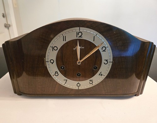 Junghans Mid Century Antique Wood Mantel Clock Made in Germany | eBay
