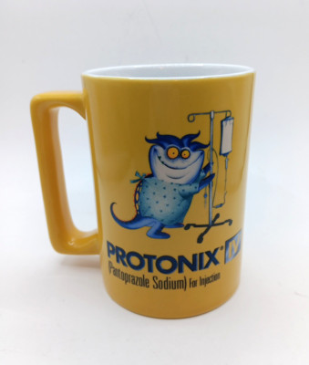 Protonix IV Coffee Mug Heartburn Antacid Monster Pharmaceutical Advertisement | eBay