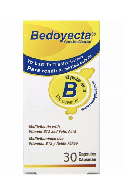 Bedoyecta Multivitamin with Vitamin B12 and Folic Acid 30 Capsules for ...