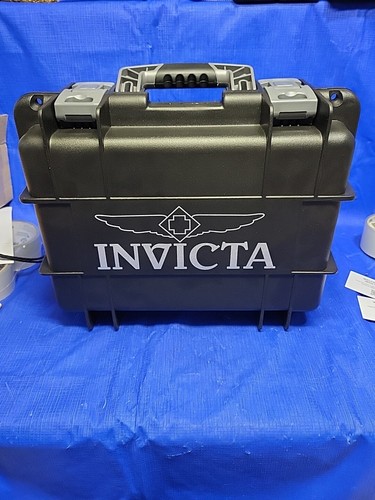 NEW Invicta 8 Slot BLACK Box/Case Impact Resistant Waterproof Case ...