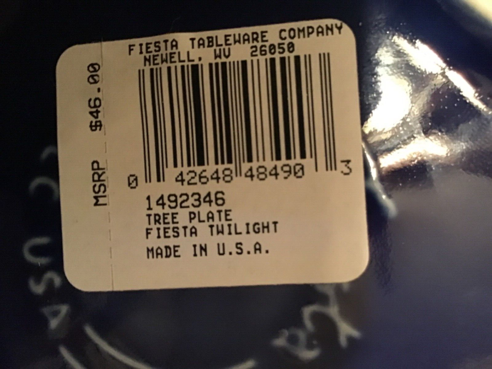 FIESTA TREE PLATE color: TWILIGHT 1st quality w/Tag MSRP $ 46 | eBay