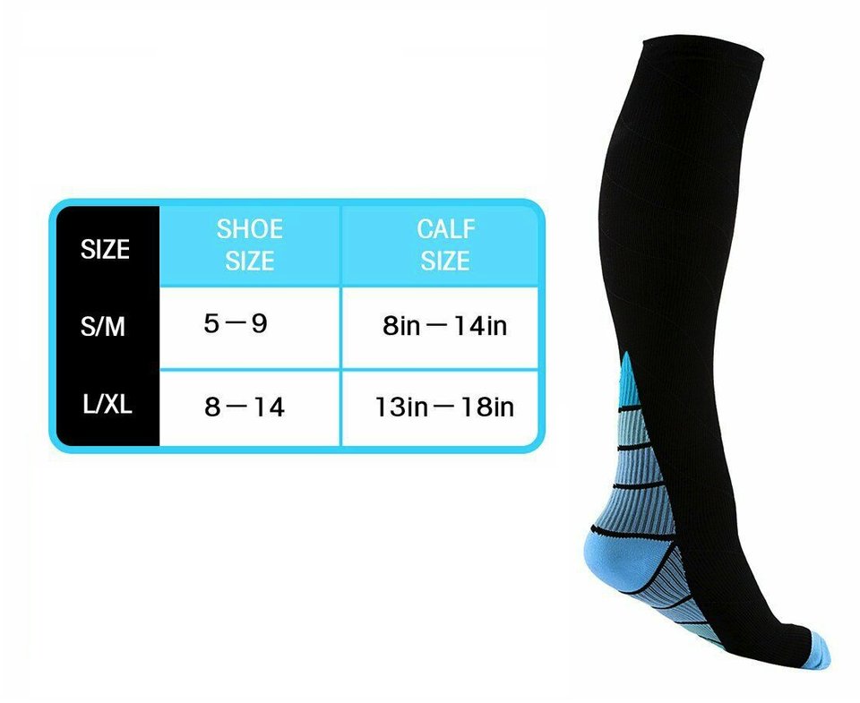 7 Pairs Compression Socks NHS Varicose Veins Anti-Fatigue Flight ...