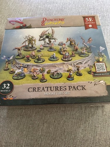 Dungeons and Lasers Creatures Pack Miniatures Set 32 Models 5E ...