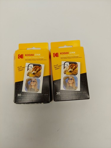 Set Of 2 Kodak 2”x3” Premium Zink Pre-Cut Sticker Photo Paper (30 ...