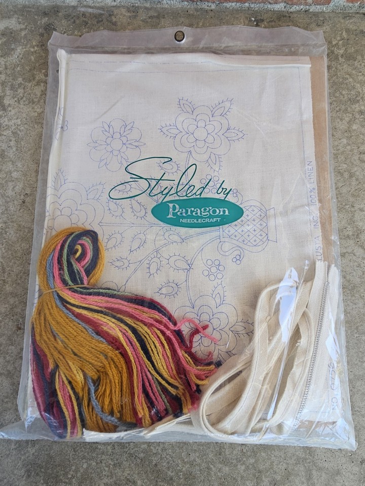 Paragon Creative Crewel Stitchery "Floral Pot" Pillow Kit New Sealed | eBay