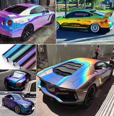 Chameleon - Full Car Wrap Satin Chrome Pearl Metal Matte Strips Vinyl ...