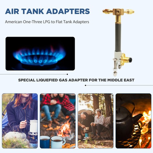 fr National Standard 3-way Flat Air Tank Adapter with Self-closing Gas ...