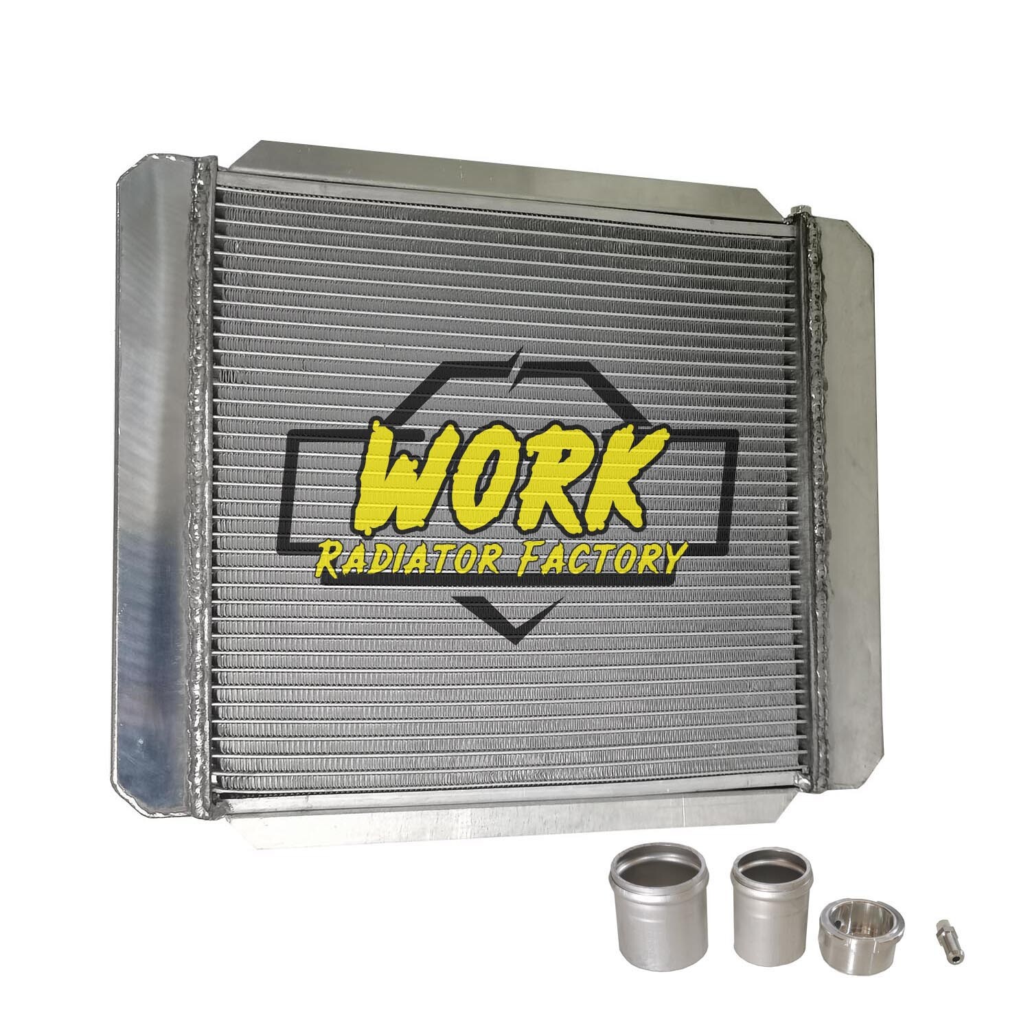 209661B Universal Full Aluminum Custom Radiator Kit - 20" x 16" Overall ...