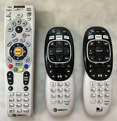 Lot of 3 Direct TV Remotes-RC71-RC73-RC66RX IR/RF Universal Remote ...