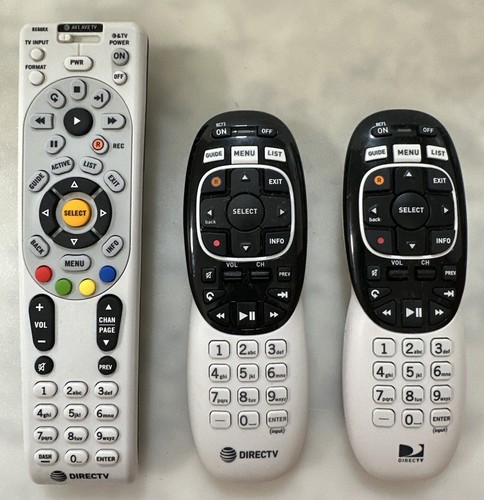 Lot of 3 Direct TV Remotes-RC71-RC73-RC66RX IR/RF Universal Remote ...