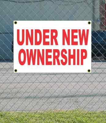 2x3 UNDER NEW OWNERSHIP Red & White Banner Sign NEW Discount Size ...