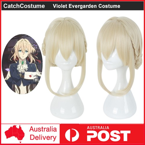 Anime Violet Evergarden Auto Memory Doll Cosplay Wig Light Golden Braid ...
