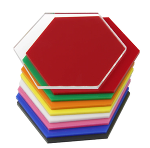 Acrylic Perspex Hexagon Shapes Event Board Colour Craft Sign 100mm to ...