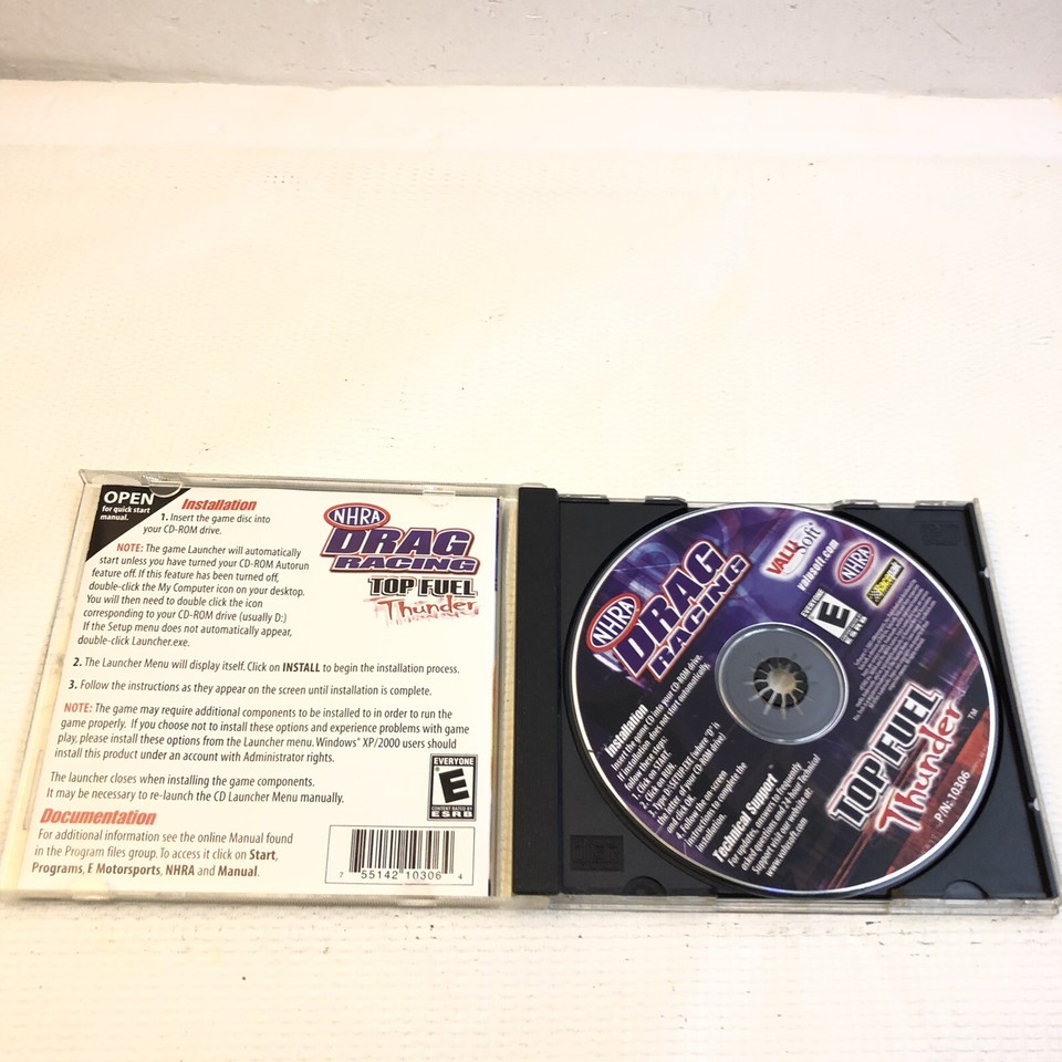 NHRA Drag Racing Top Fuel Thunder Pro Stock Funny Car 2003 PC Kalitta CDROM THQ | eBay