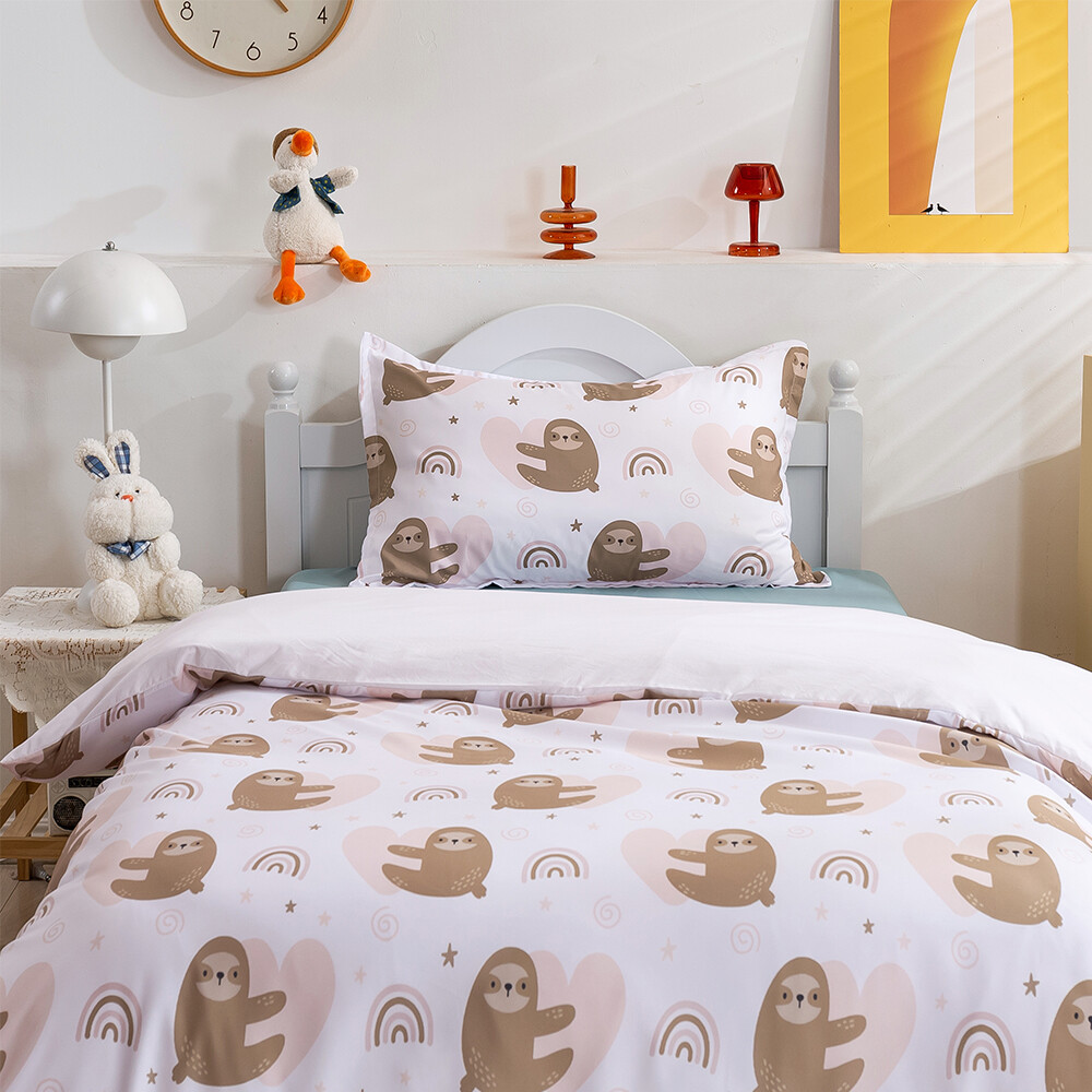 3D Cartoon Sloth Rainbow Star Pattern Quilt Cover Set Bedding Sets ...
