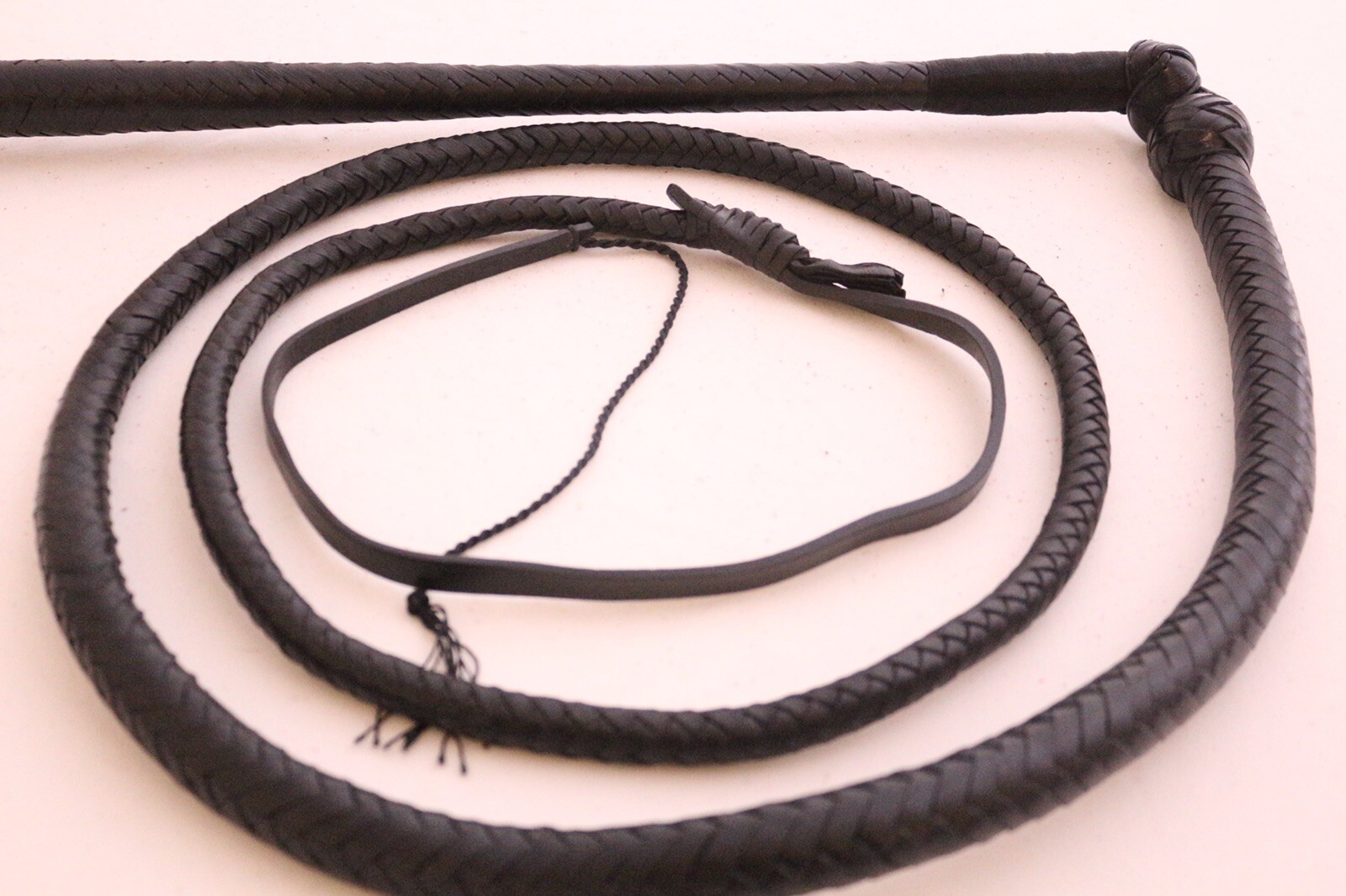 Genuine Leather Stock Whip, 6 Feet,12 Plaited,Double Belly,Heavy Duty ...