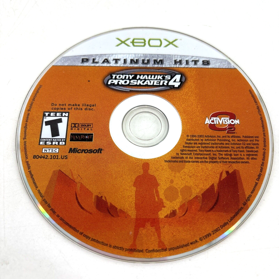 Xbox Tony Hawk’s Pro Skater 4 Platinum Hits | eBay