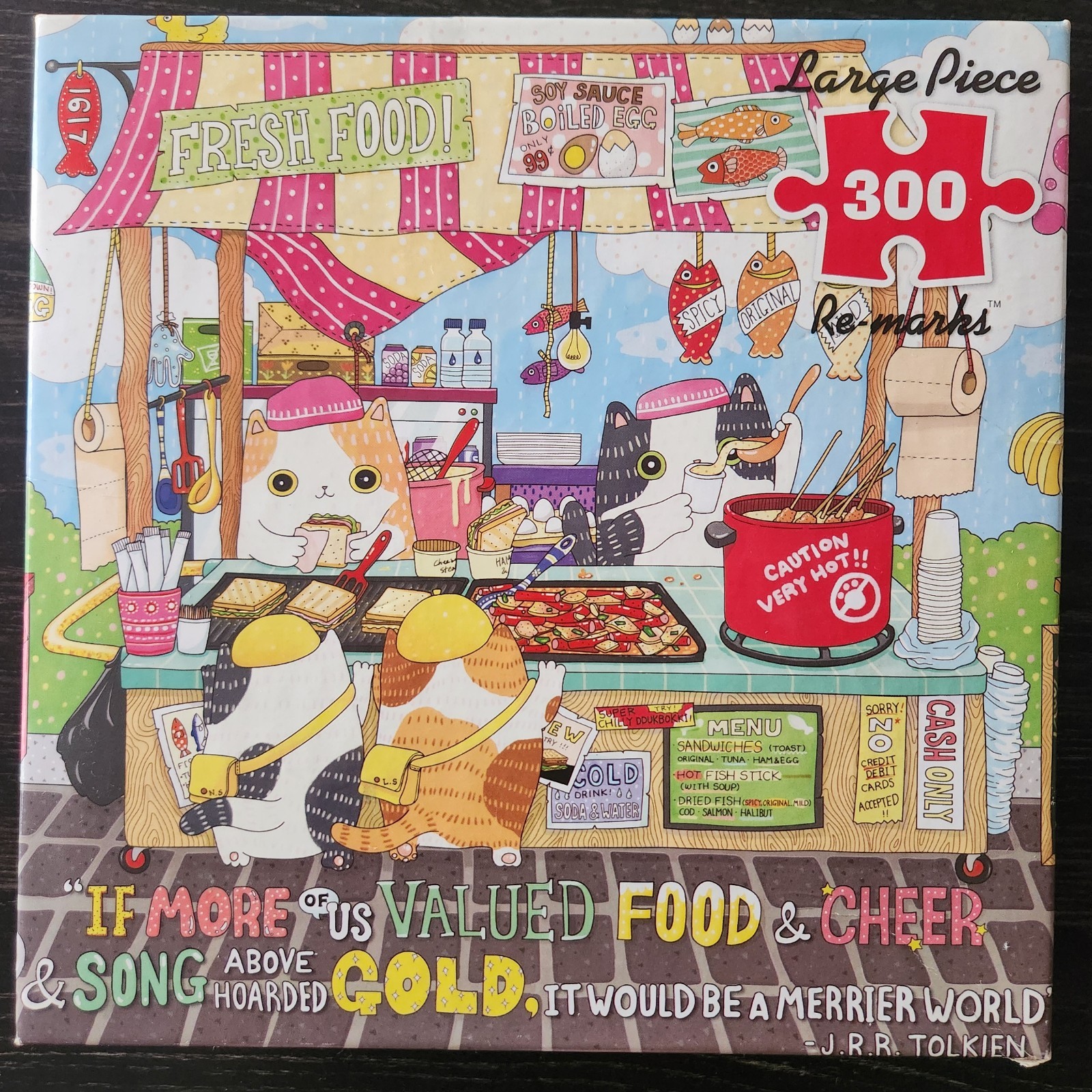 Re-marks Street Food 300 Piece Jigsaw Puzzle With Cats Kittens Speed ...