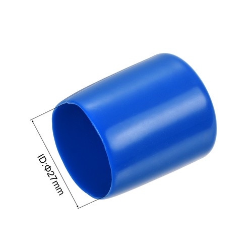 Screw Thread Protector, 27mm ID Round End Cap Cover Blue Tube Caps 5pcs ...