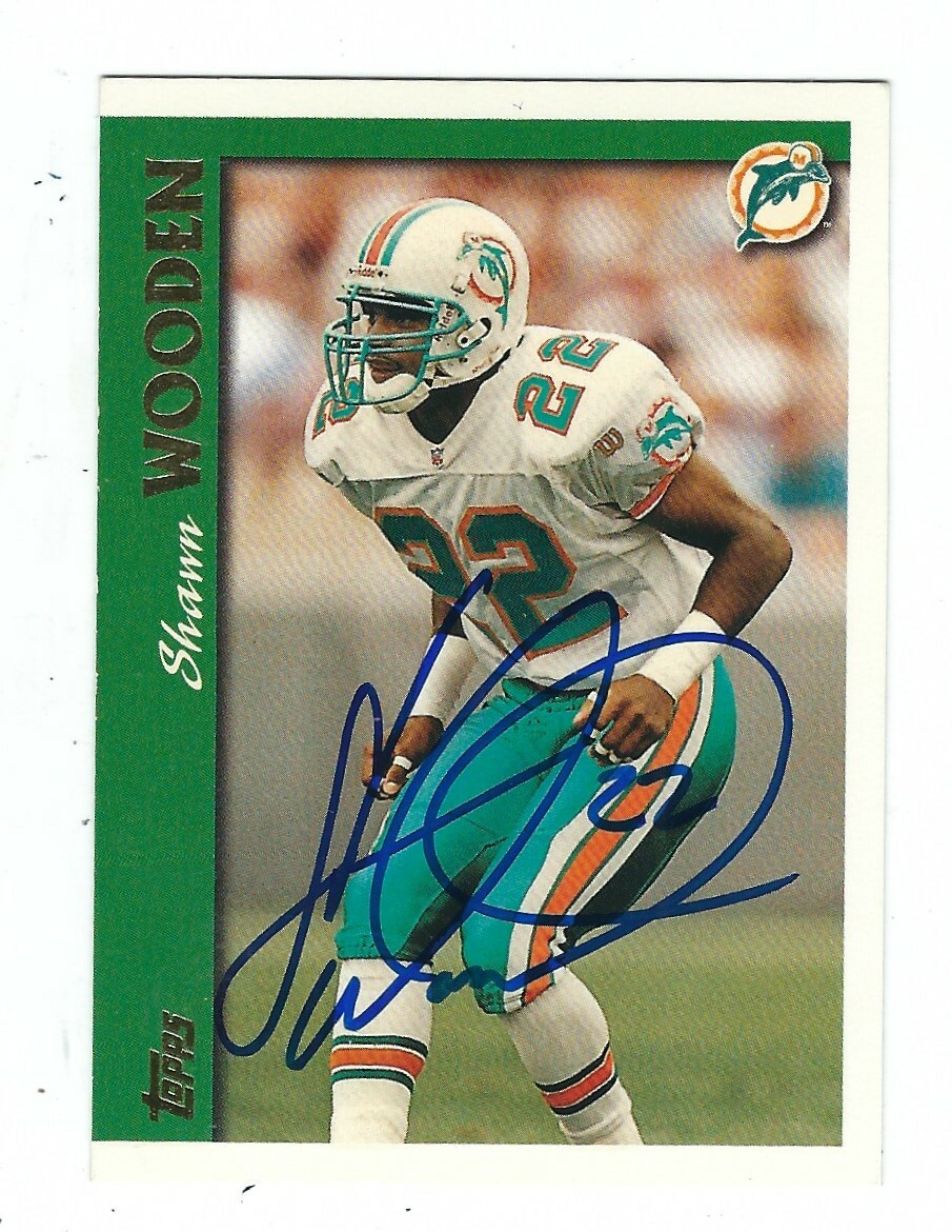Autographed SHAWN WOODEN Miami Dolphins 1997 Topps Card #313 w/COA | eBay