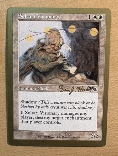 SOLTARI VISIONARY 1998 MTG World Championship Card Brian Hacker, NM-MT ...