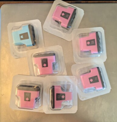 7-Genuine HP02 Light Cyan/Light Magenta Color Original Ink Printer ...